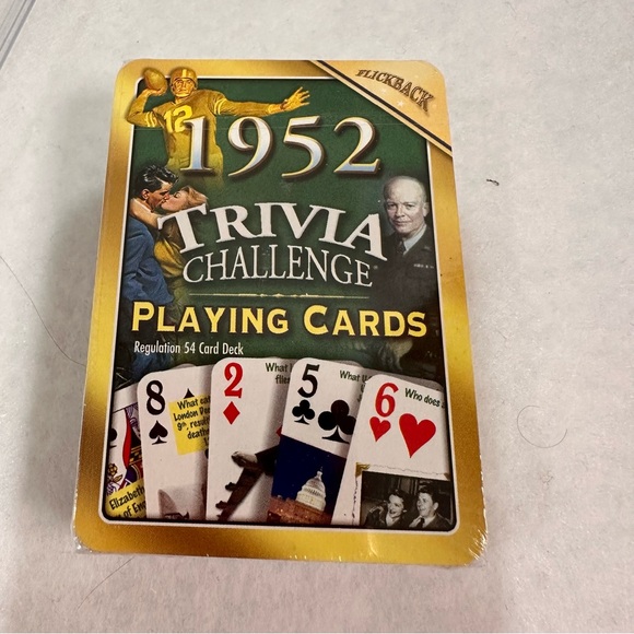 Games | 1952 Trivia Challenge Playing Cards Gold | Poshmark